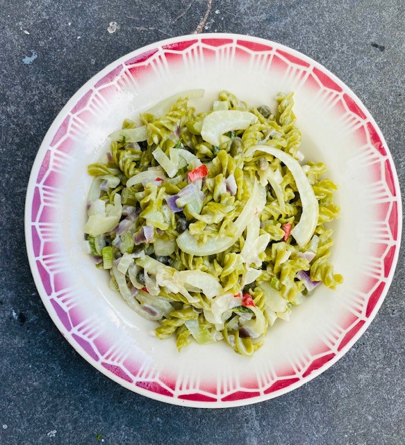 Vegan pasta venkel met kappertjes - Aan tafel bij Anna